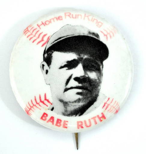 Vintage Babe Ruth Home Run King Pin