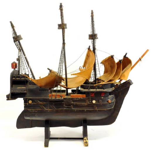 Ship Model With Three Masts