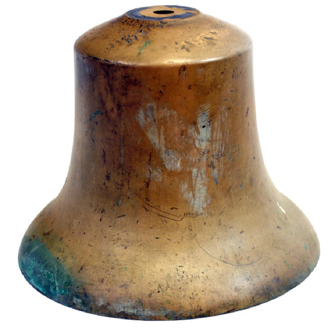 Antique 16" Bronze School Church Bell With Bracket