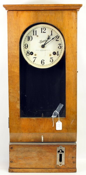 Antique Simplex Time Recorder Clock