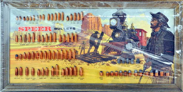 Vintage Speer Bullet "potlatch" Display Board