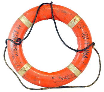 Vintage Life Ring Float/net Ball From Jaws