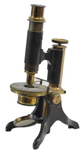 Antique Brass Microscope By Baker