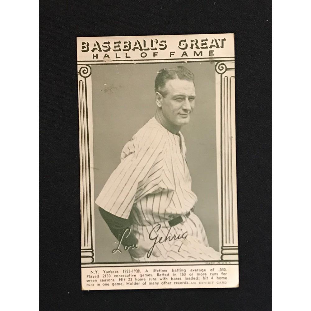 1940's Lou Gehrig Exhibit Card