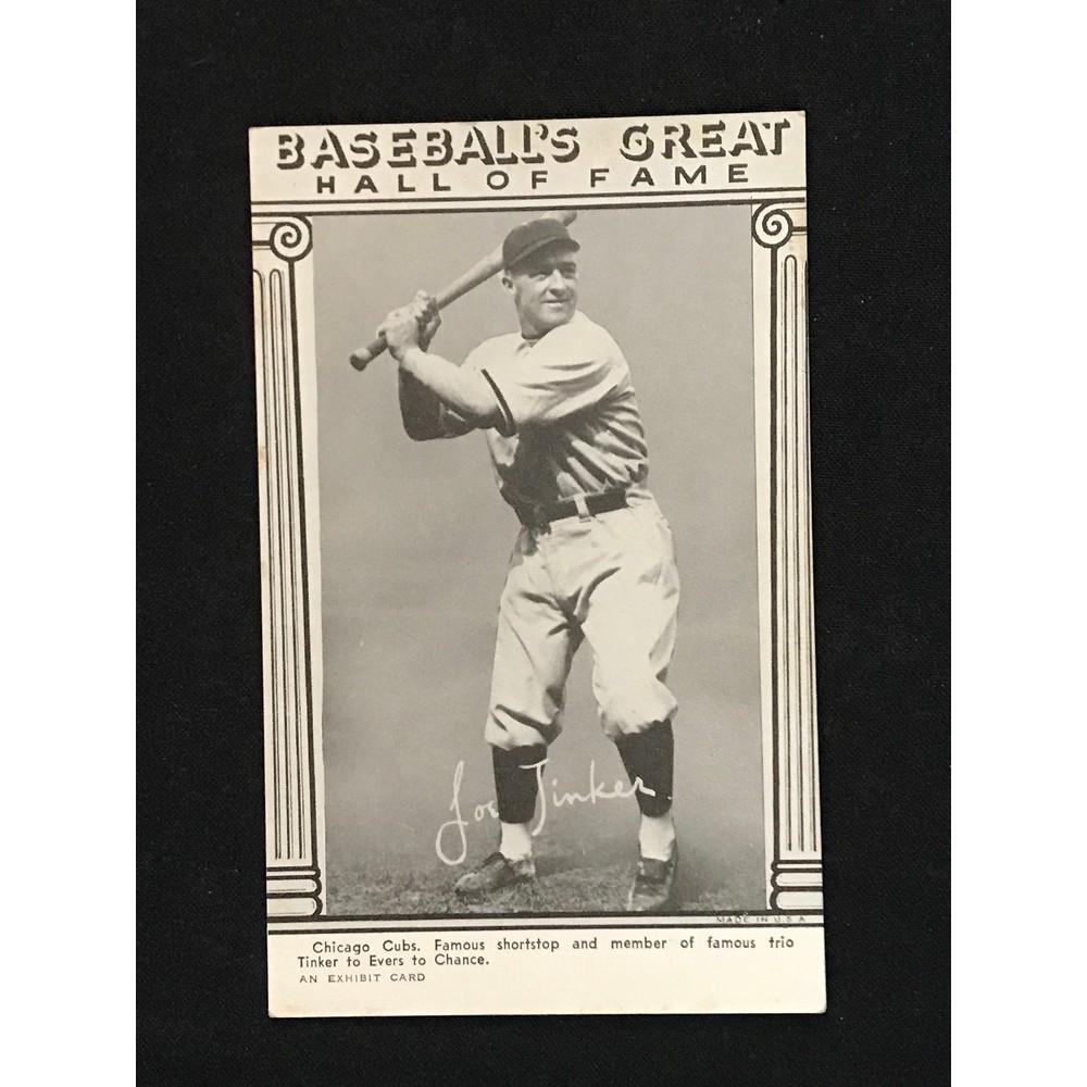 Vintage Joe Tinker Exhibit Card