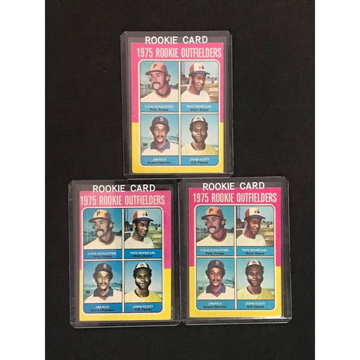 Three 1975 Topps Jim Rice Rookie Cards - Jan 24, 2022 | Saco River ...