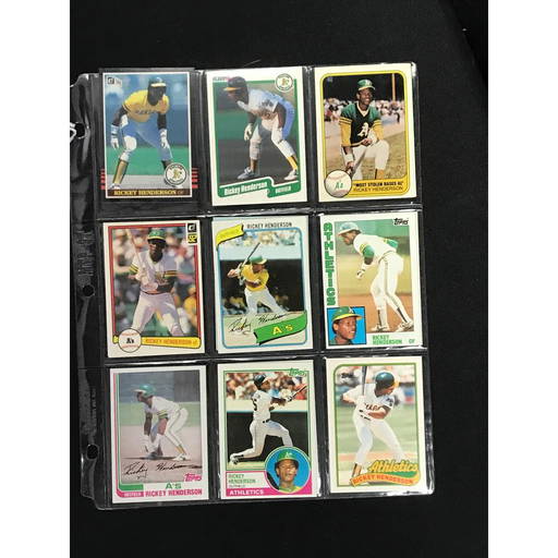 14 Rickey Henderson Cards With 1 Rookie
