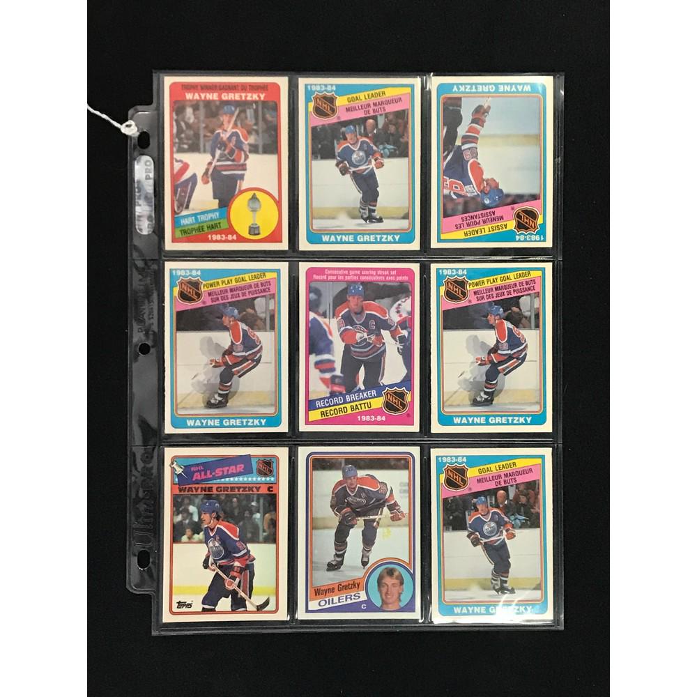 9 Vintage Wayne Gretzky Cards