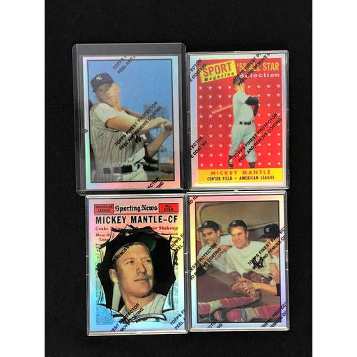 4 Modern Mickey Mantle Refractor Cards - Mar 14, 2022 | Saco River ...