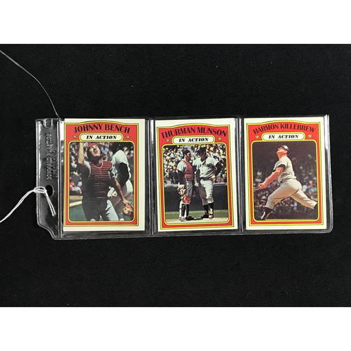 Three 1972 Topps In Action Hof Cards
