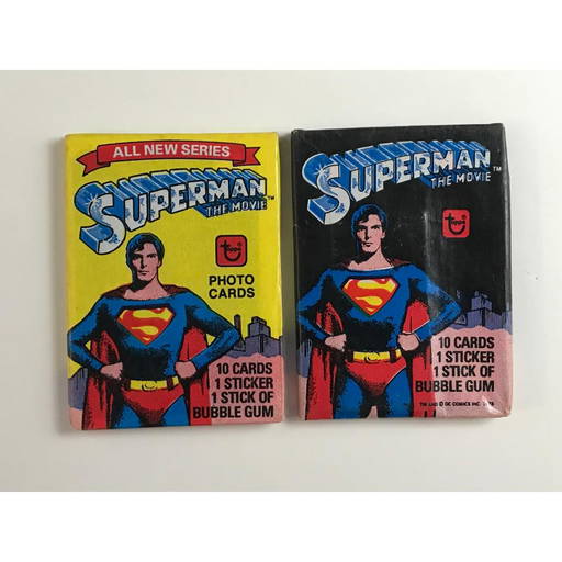 Pair Of Vintage Superman Unopened Packs