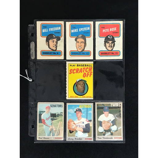 7 1970 Opc Baseball Cards/inserts/booklets