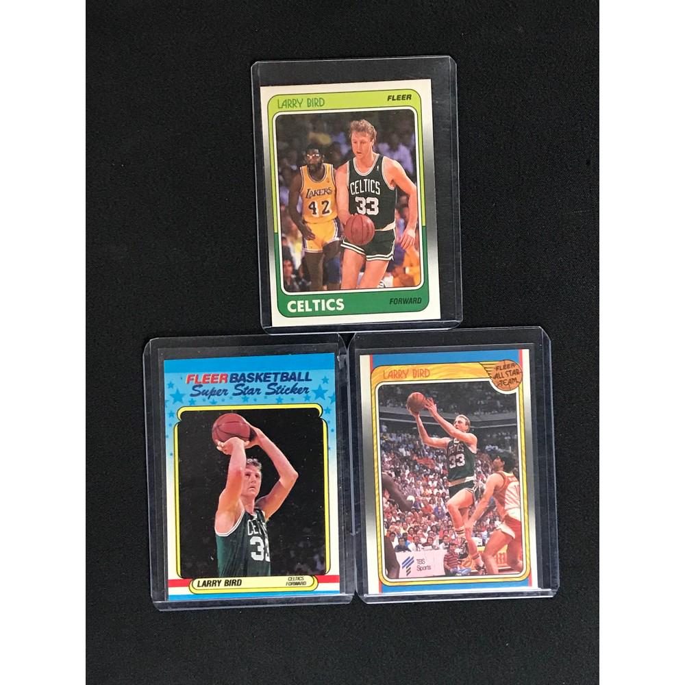 Three 1980's Larry Bird Cards