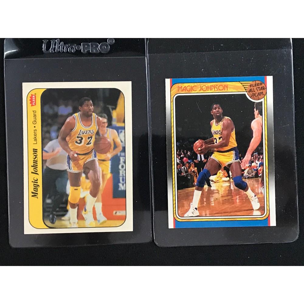 Two 1980's Magic Johnson Cards