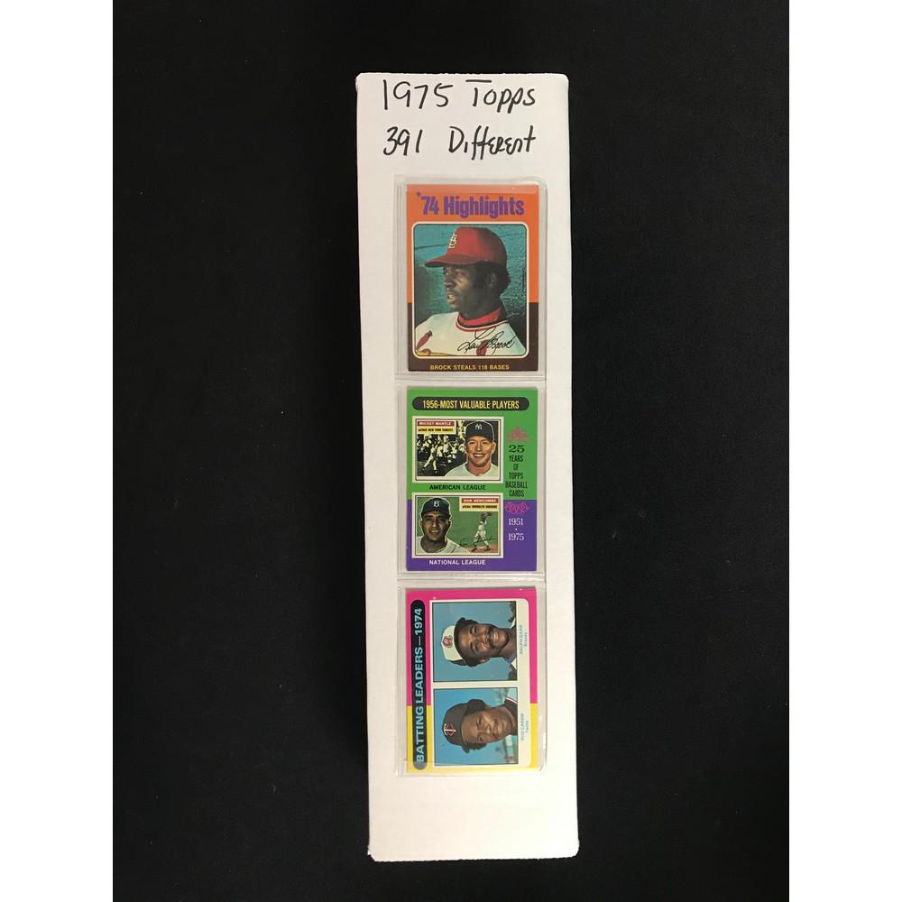 391 Different 1975 Topps Baseball Cards
