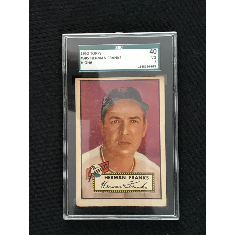 1952 Topps Herman Franks High # Sgc 3 - Sep 19, 2022 | Saco River ...