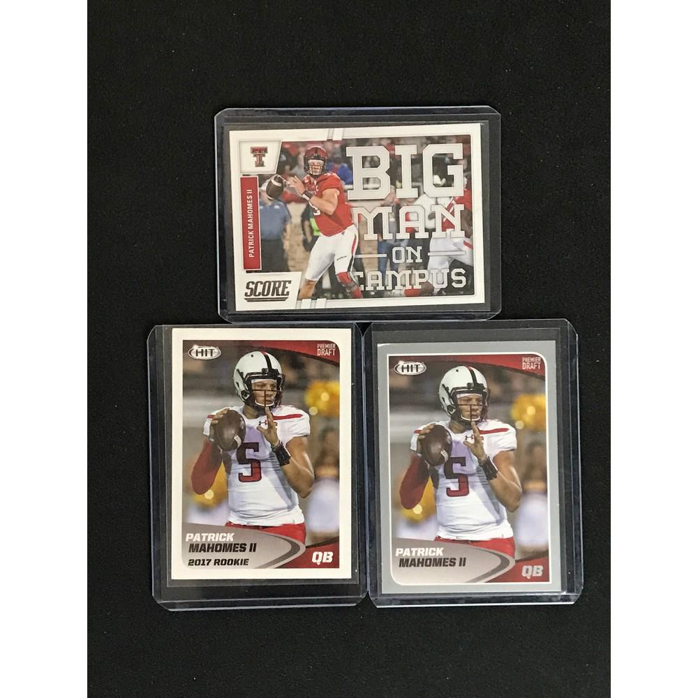Three Patrick Mahomes Rookie Cards