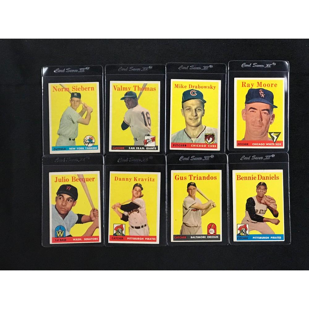 16 1958 Topps Baseball Cards