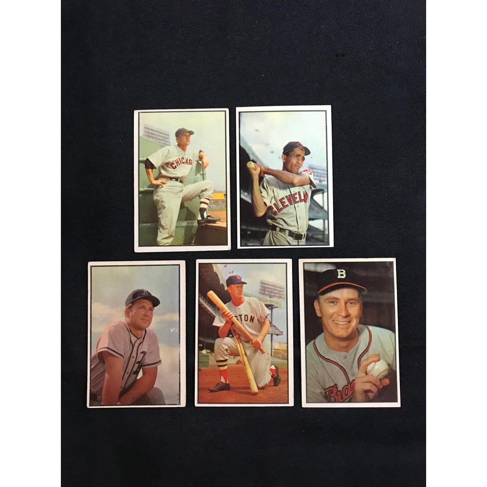 5 1953 Bowman Color Baseball Cards (#0038C) on Dec 05, 2022 | Saco ...