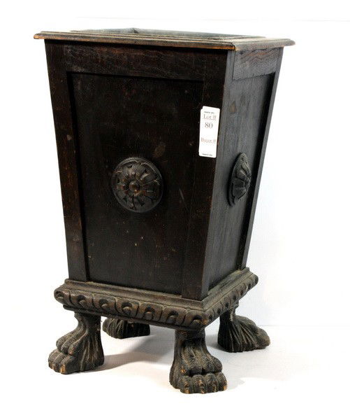 80: Victorian trash can with metal insert and claw feet - Mar 03, 2012 ...