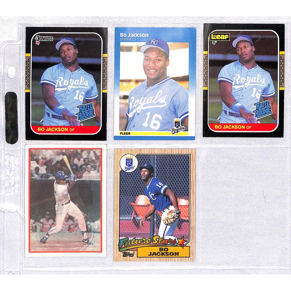 5 Bo Jackson Rookie Cards Auction