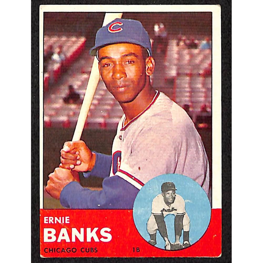 1963 Topps Ernie Banks Slight Crease
