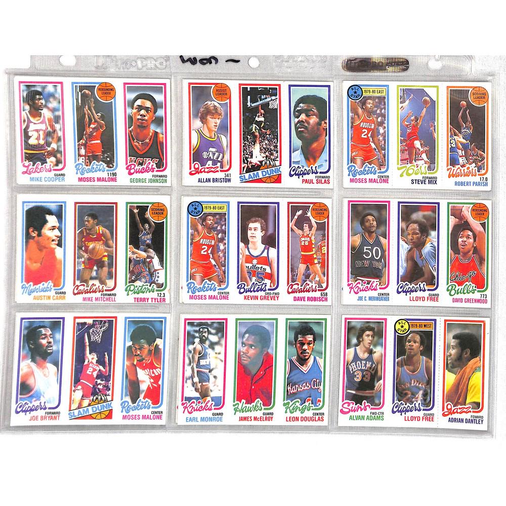 18 High Grade 1980 Topps Basketball Cards Auction