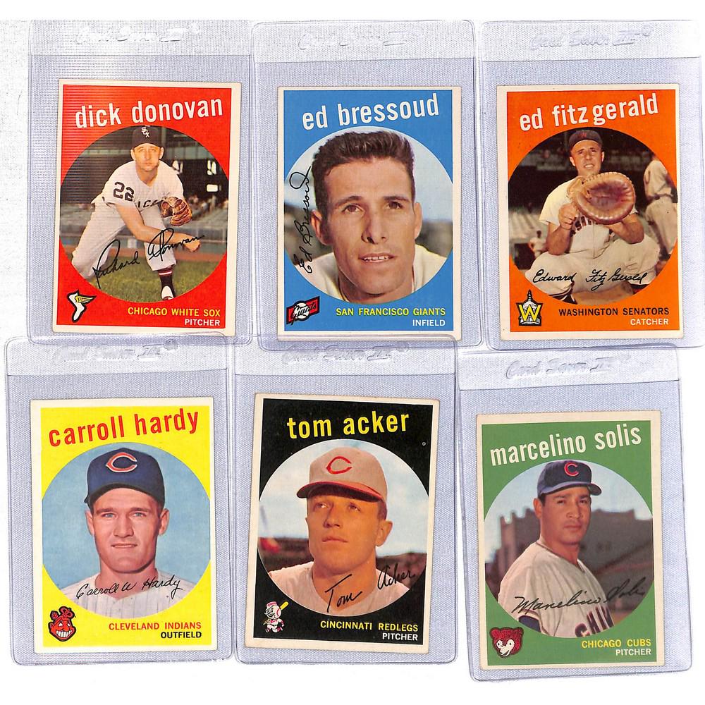8 1959 Topps Baseball Cards