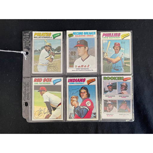 (6) 1977 Topps Baseball Hof
