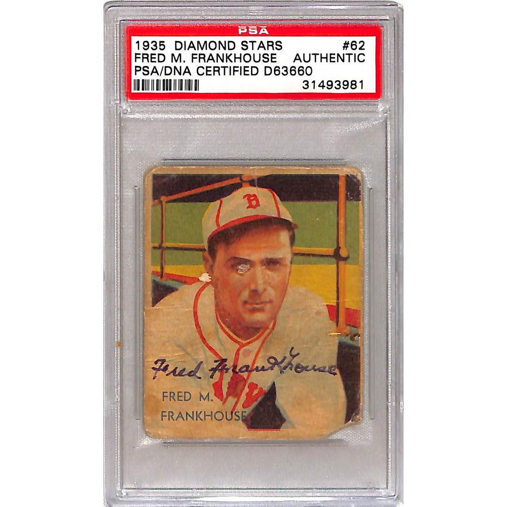1935 Diamond Stars Fred Frankhouse Auto Psa Dna Auction