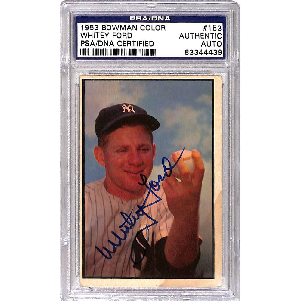1953 Bowman Color Whitey Ford Auto Card Psa Dna Auction