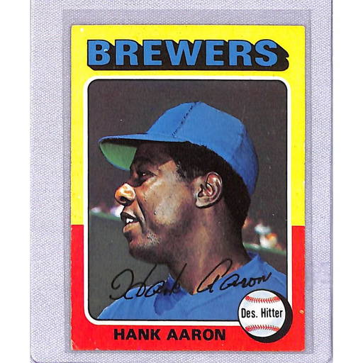 1975 Topps Hank Aaron Nice Card