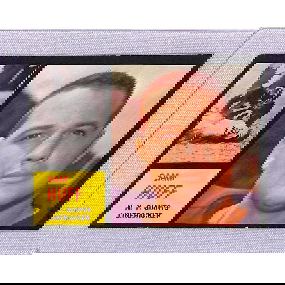 1962 Topps Sam Huff Crease Free Auction