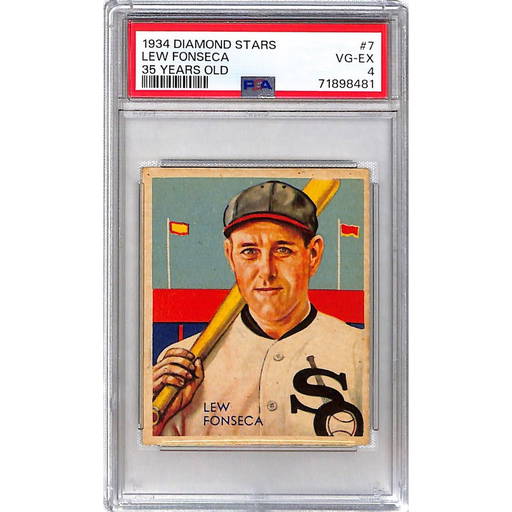 1934 Diamond Stars Lou Fonseca 35 Years Old Psa 4
