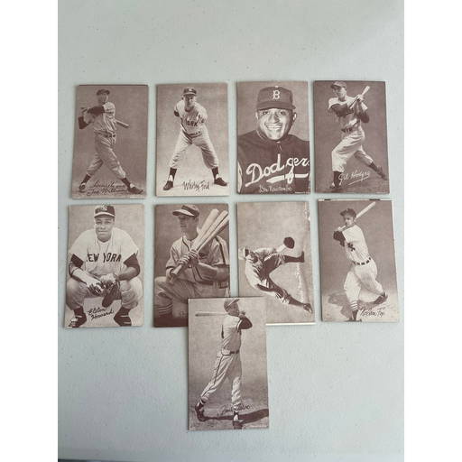(9) Baseball Exhibit Reprint Cards