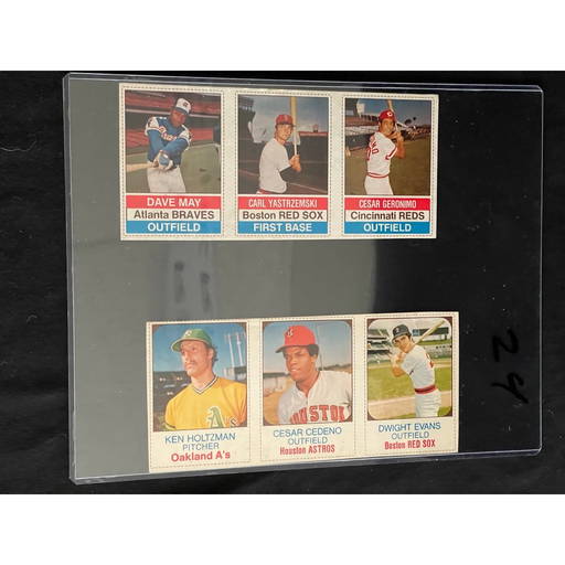 Two 1970's Hostess Uncut Baseball Panels