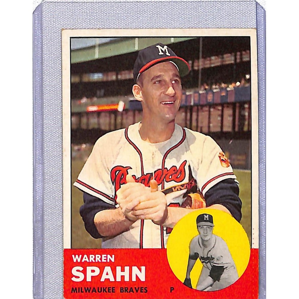 1963 Topps Warren Spahn Nice Shape