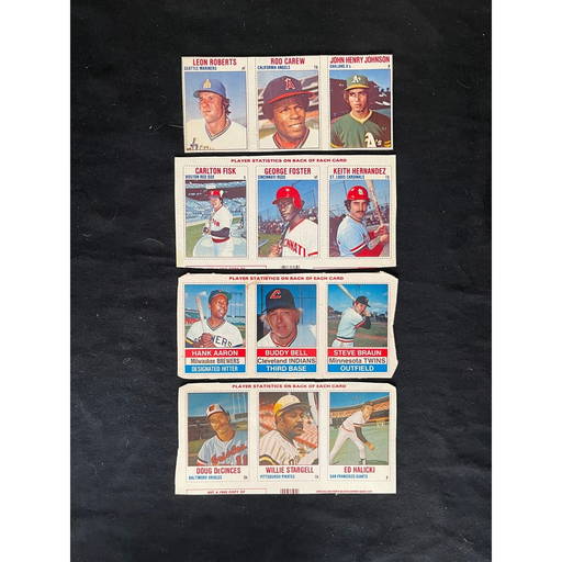 (4) 1976 79 Hostess Baseball Panels
