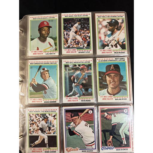1978 Topps Baseball Complete Set High Grade