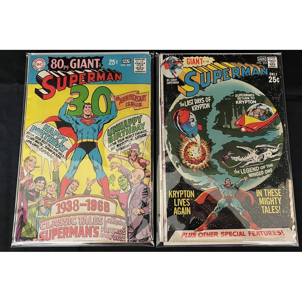 (15) Vintage Superman Comic Books