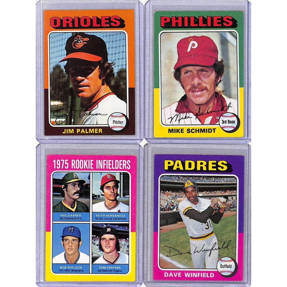 (6) 1975 Topps Baseball Superstars Auction