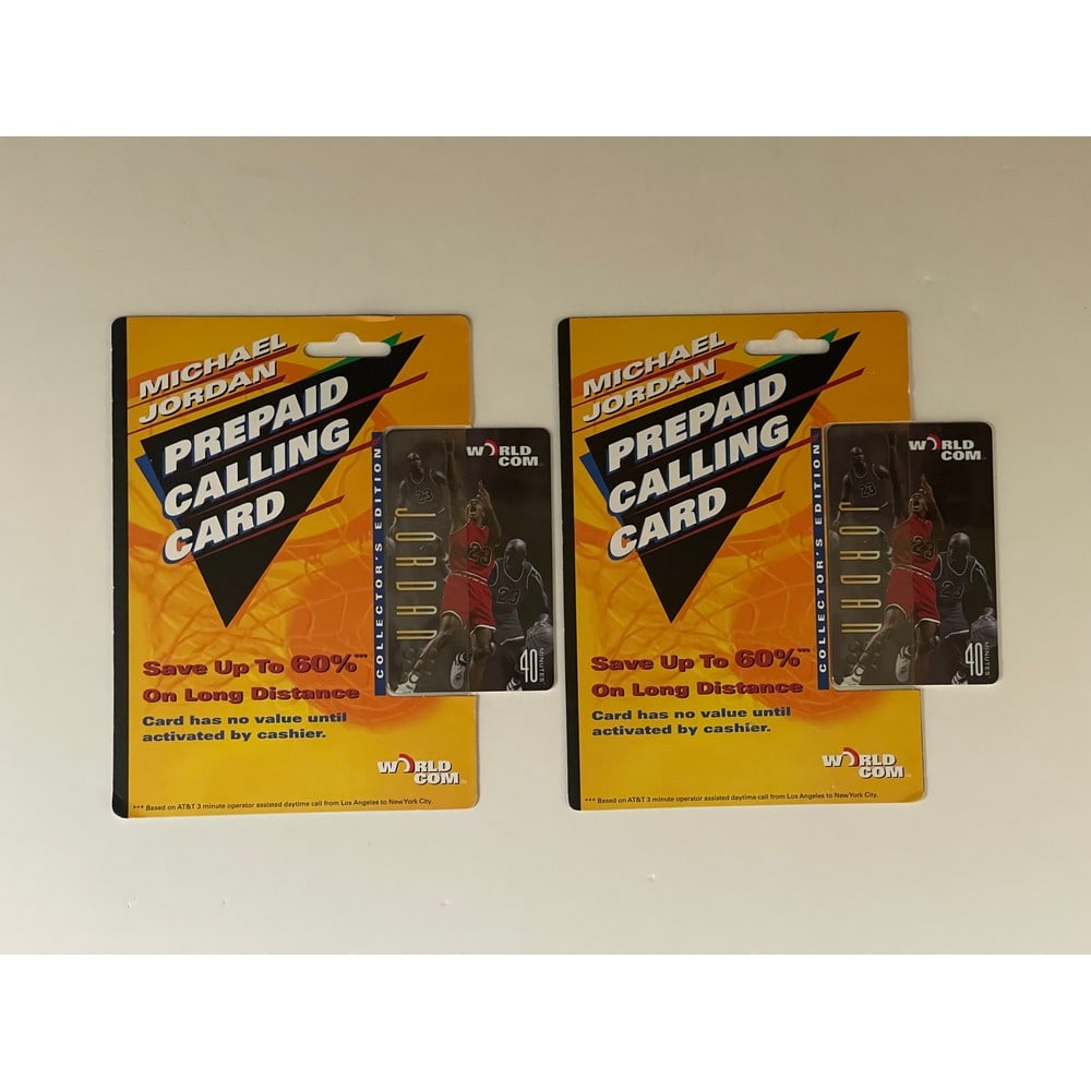 (2) 1997 Michael Jordan Prepaid Calling Cards