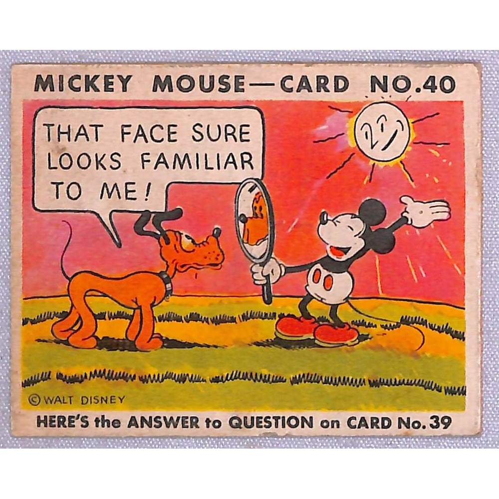 1935 Gum Inc Mickey Mouse #40 Auction