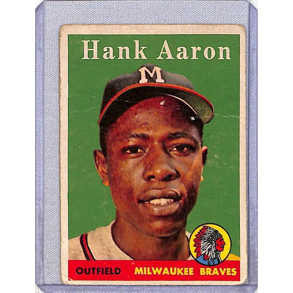 1958 Topps Hank Aaron Low Grade Auction
