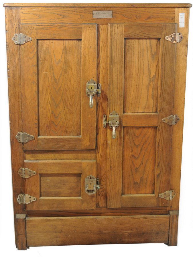 49: 3 door oak ice box with "white mountain grand label - Aug 29, 2012 ...