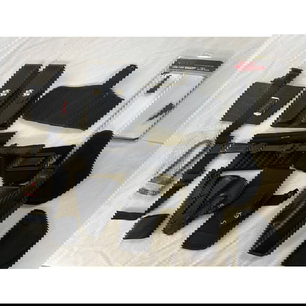 Box Of Holsters/scope/mag Pouches Auction