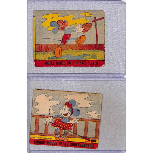 (3) 1930's Mickey Mouse/minnie Movie Cards