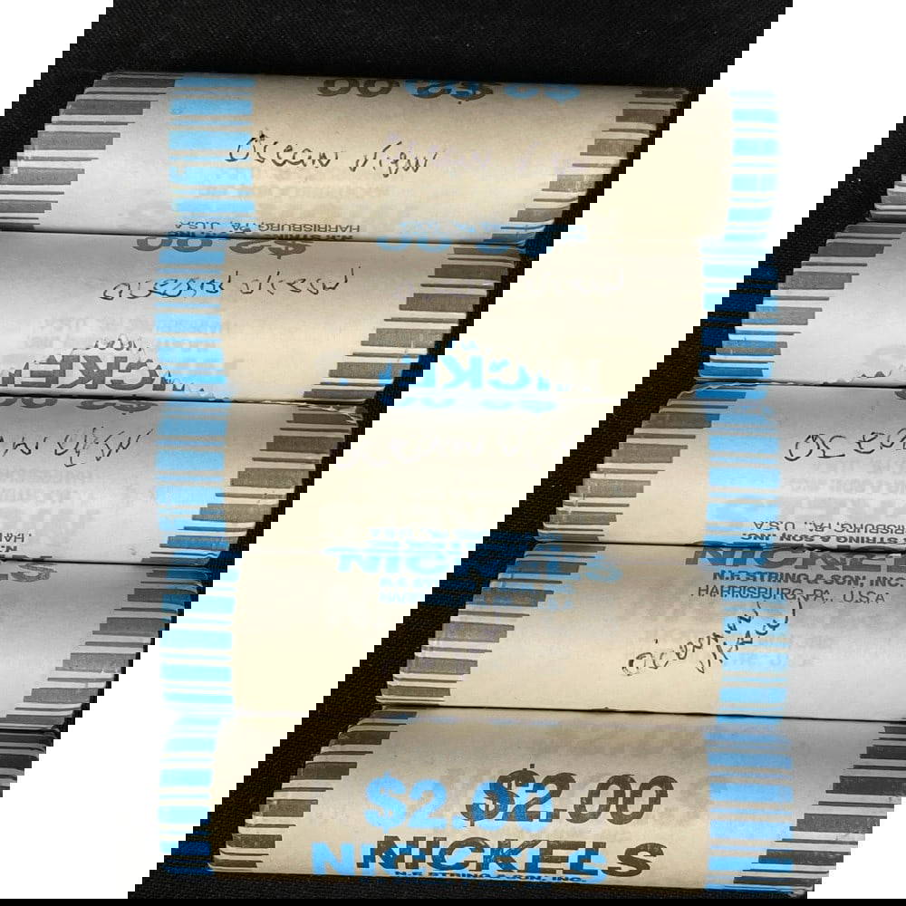 (5) Unc Rolls Of Us Mint Nickels Auction