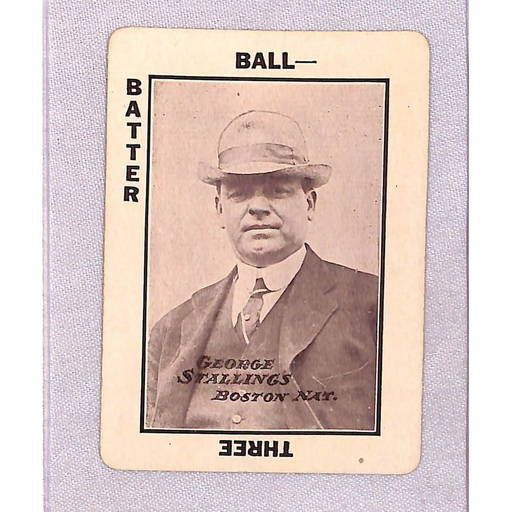 1913 Tom Barker George Stallings Playing Card