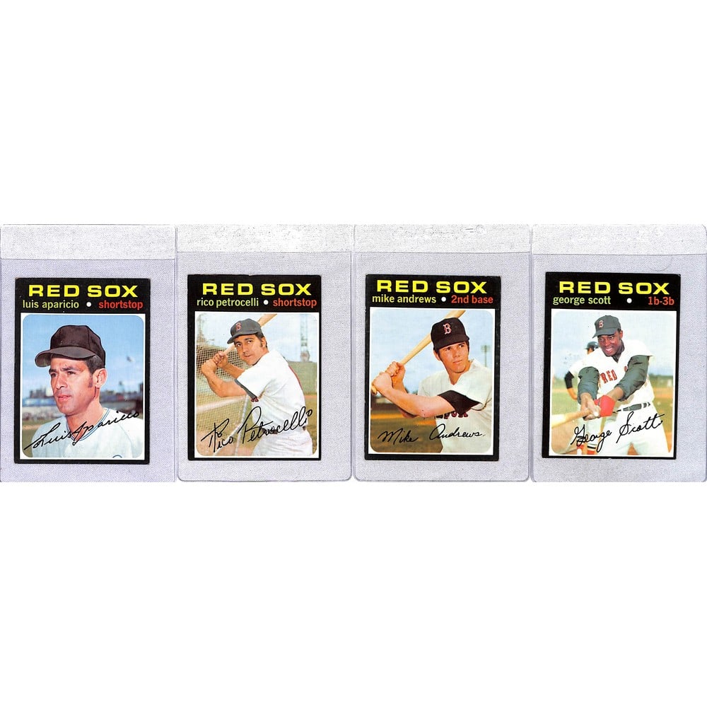 (8) 1971 Topps Red Sox Cards Auction